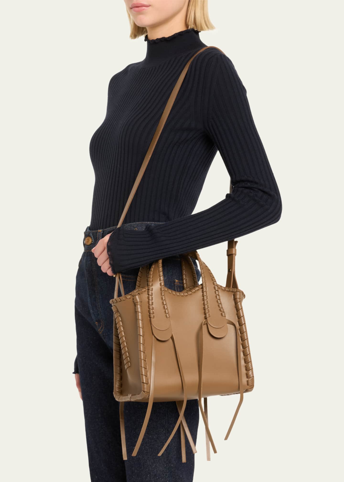 Chloe Mony Small Tote Bag in Shiny Leather - Bergdorf Goodman