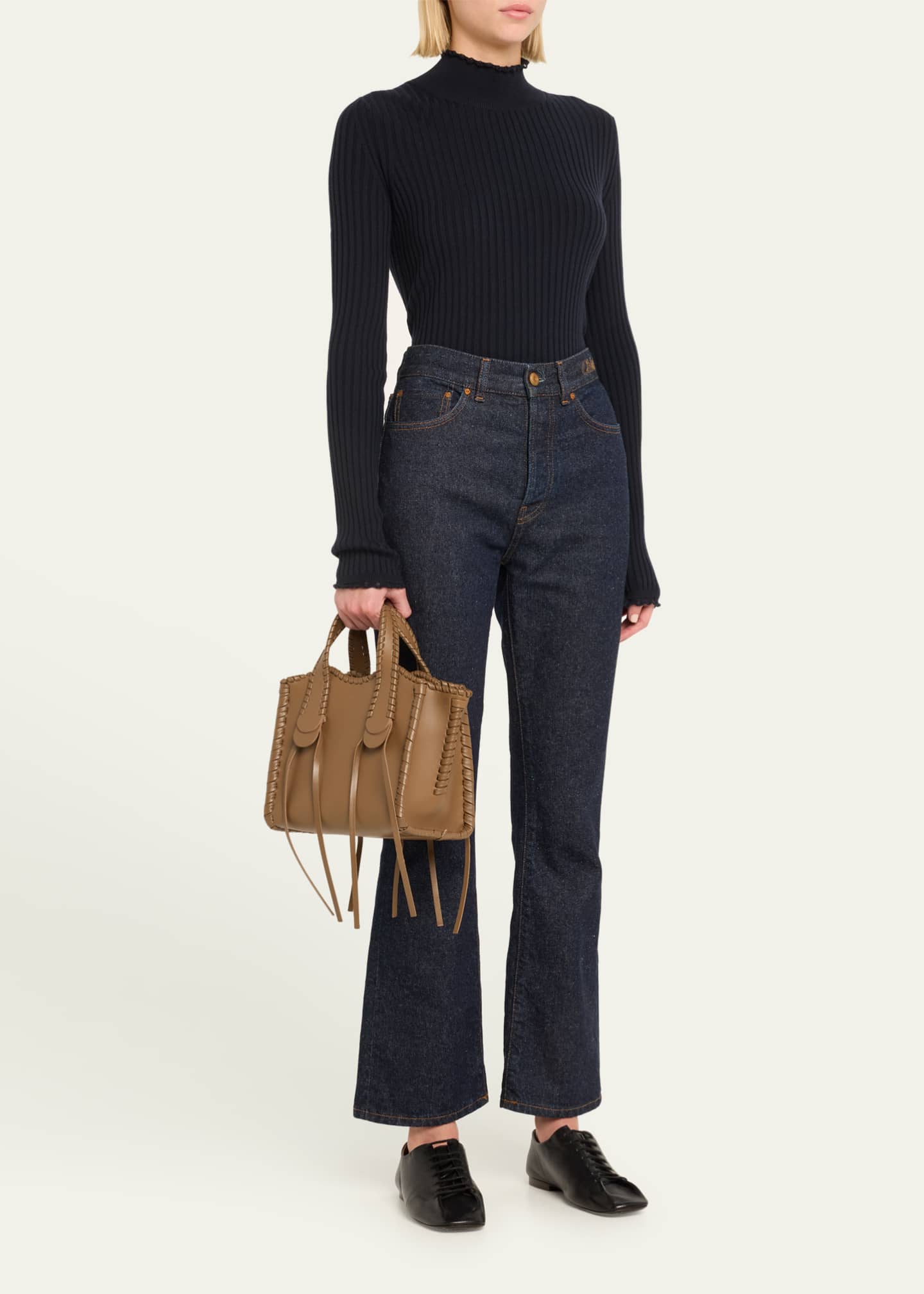 Chloe Mony Small Tote Bag in Shiny Leather - Bergdorf Goodman