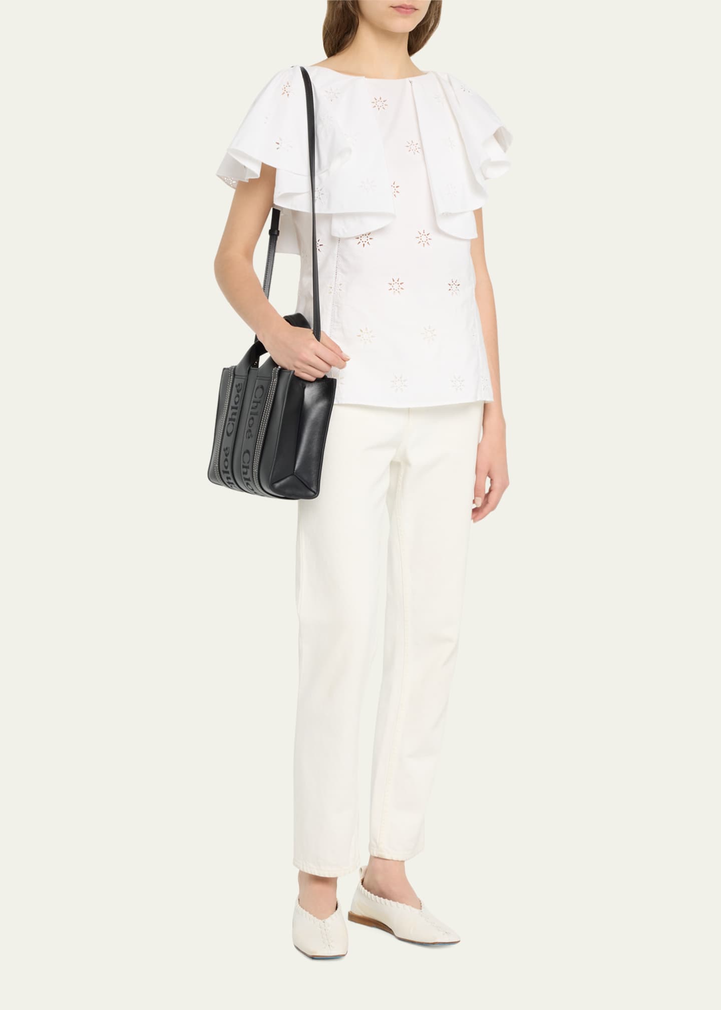 Chloe Woody Small Tote Bag in Leather with Crossbody Strap - Bergdorf ...
