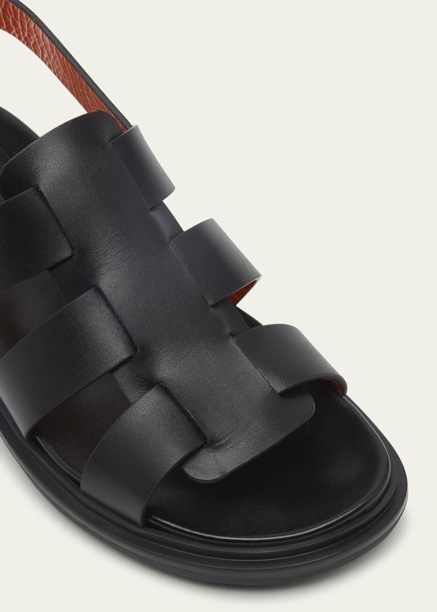 Marni Fussbet Leather Gladiator Sandals - Bergdorf Goodman