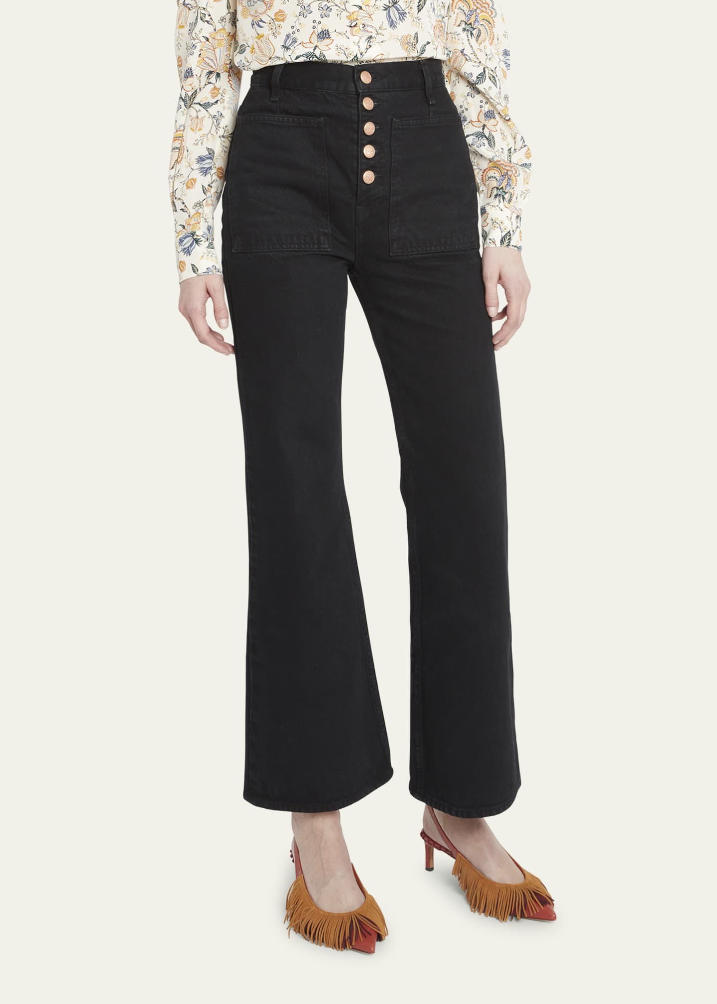 Ulla Johnson The Lou Denim Flare Jeans - Bergdorf Goodman