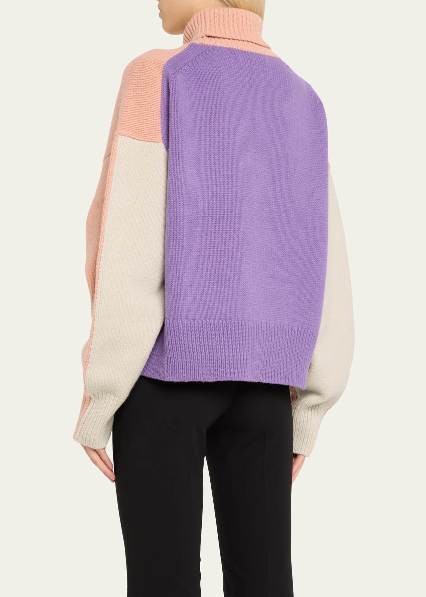 ZANKOV Wolfgang Colorblock Wool Turtleneck - Bergdorf Goodman