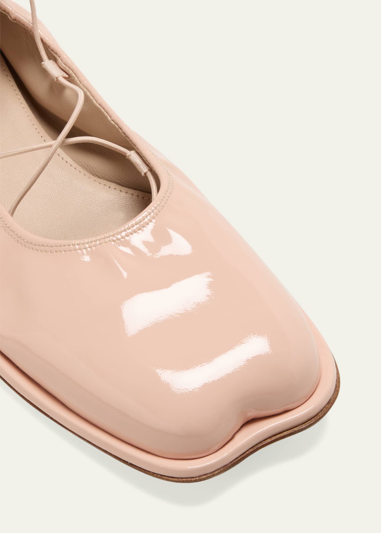 Simone Rocha Heart Toe Lace-Up Ballerina Flats - Bergdorf Goodman