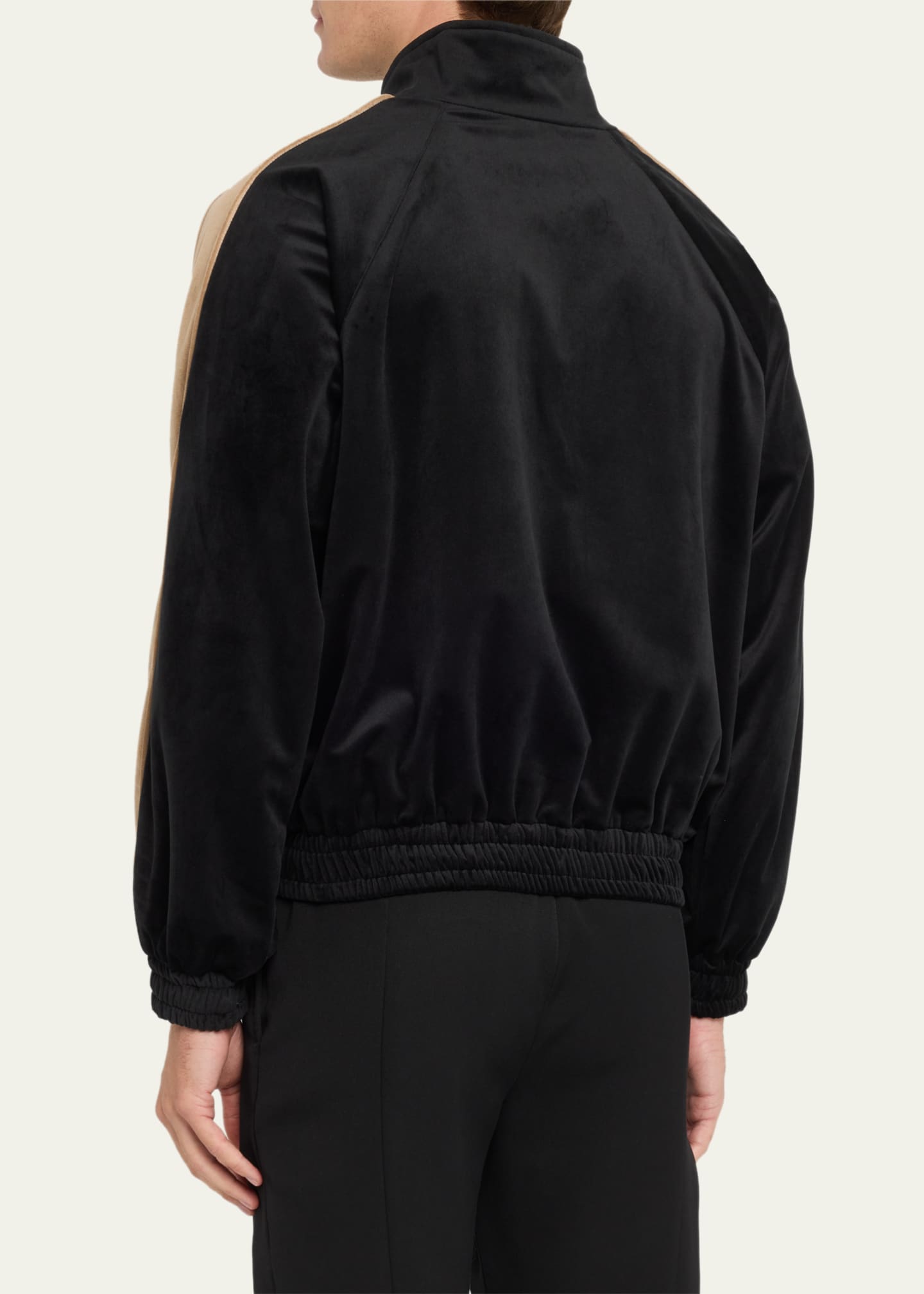 Rhude Men's Velvet Side-Stripe Crest Track Jacket - Bergdorf Goodman