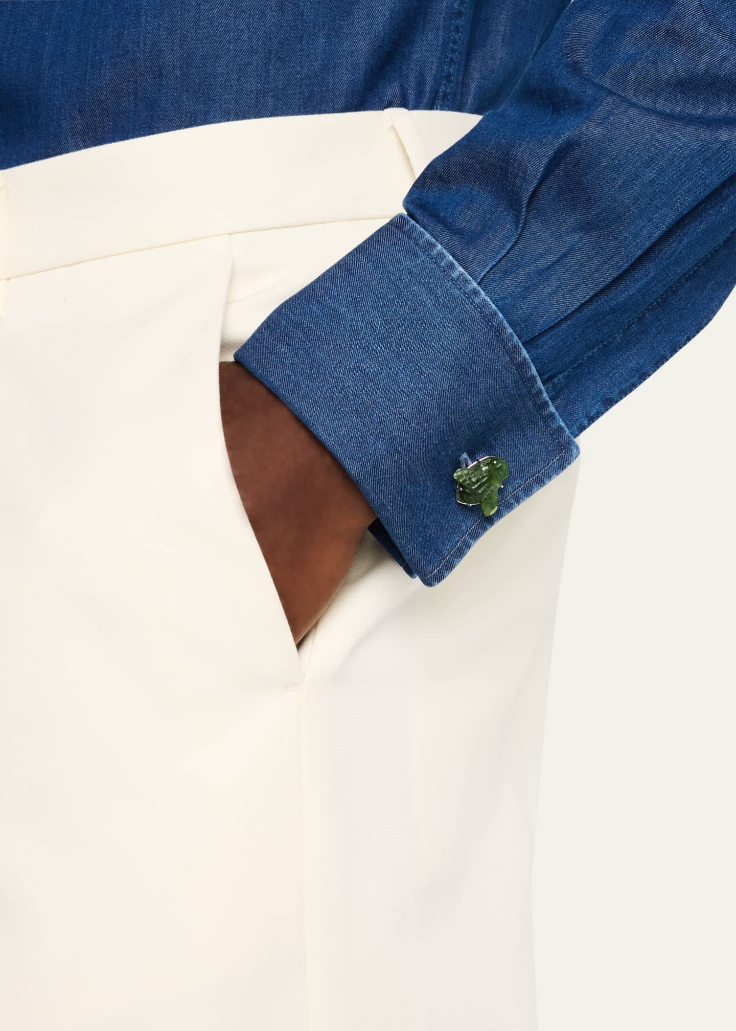 Jan Leslie Men's Carved Jade Bee Sterling Silver Cufflinks - Bergdorf ...