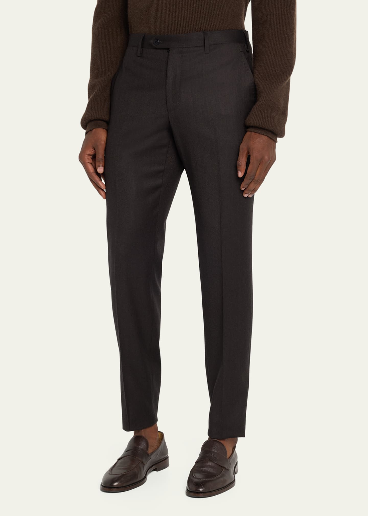Kiton Men's Birdseye Flannel Pants - Bergdorf Goodman