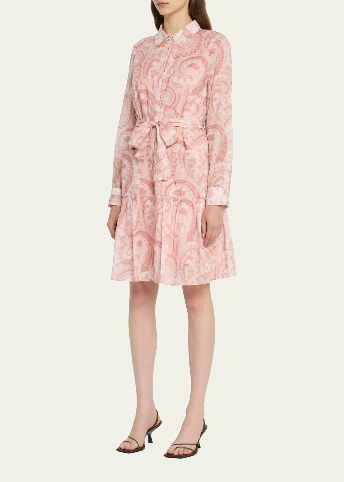Kobi Halperin Cole Paisley-Print Cotton Mini Shirtdress - Bergdorf Goodman