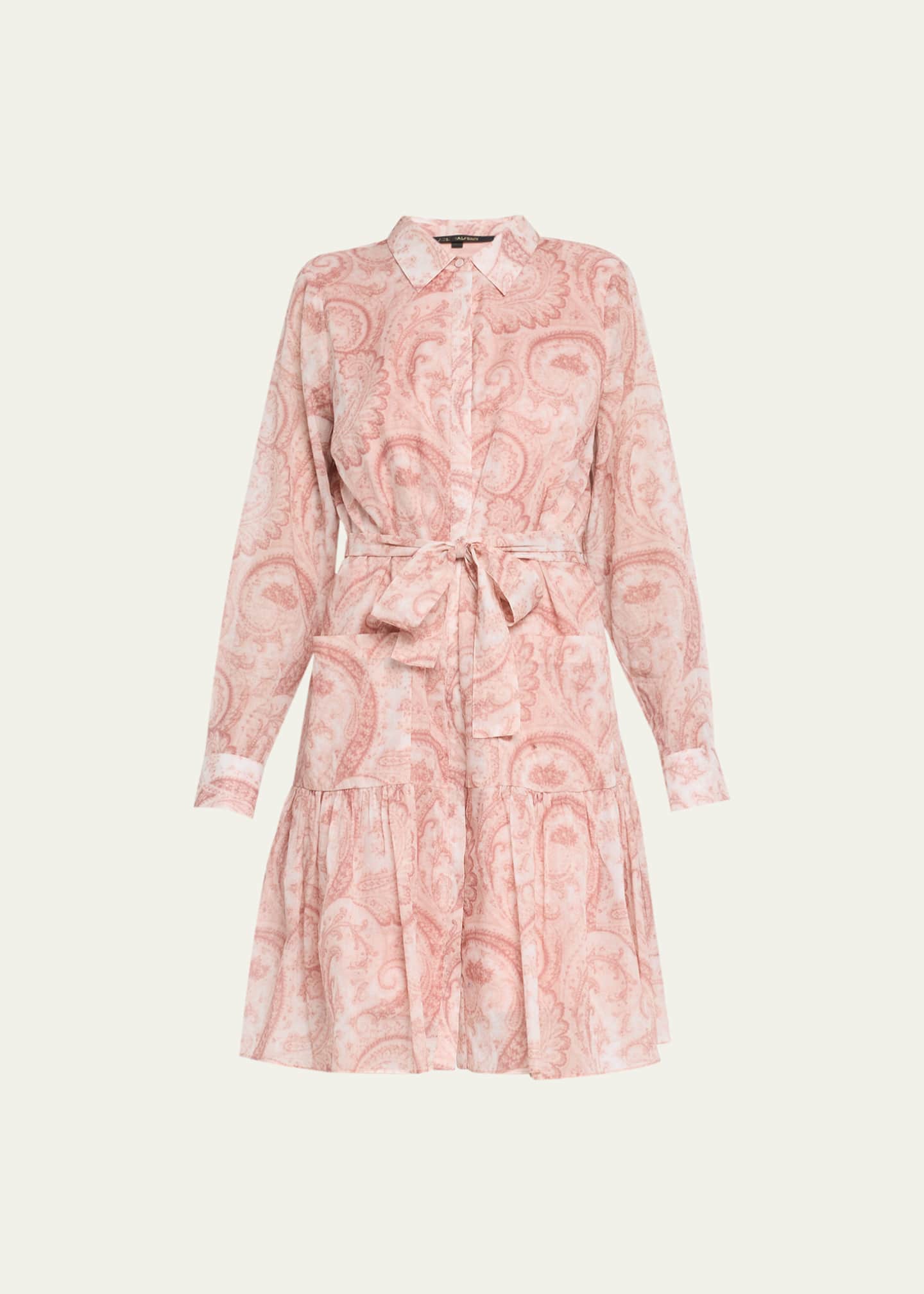 Kobi Halperin Cole Paisley-Print Cotton Mini Shirtdress - Bergdorf Goodman