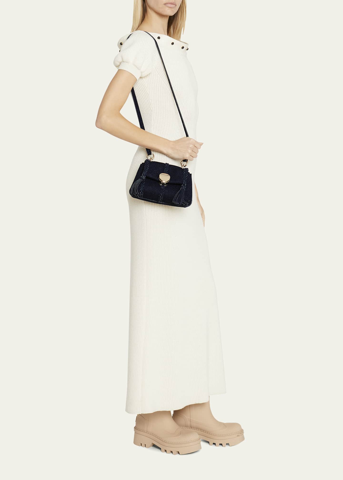Chloe Penelope Mini Denim Shoulder Bag - Bergdorf Goodman