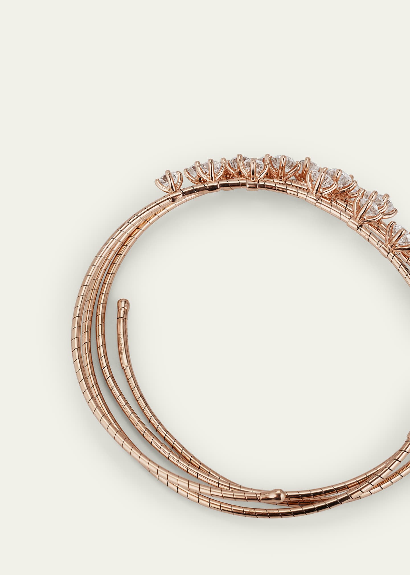Mattia Cielo 18k Rose Gold-Plated Diamond Wrap Bracelet - Bergdorf Goodman