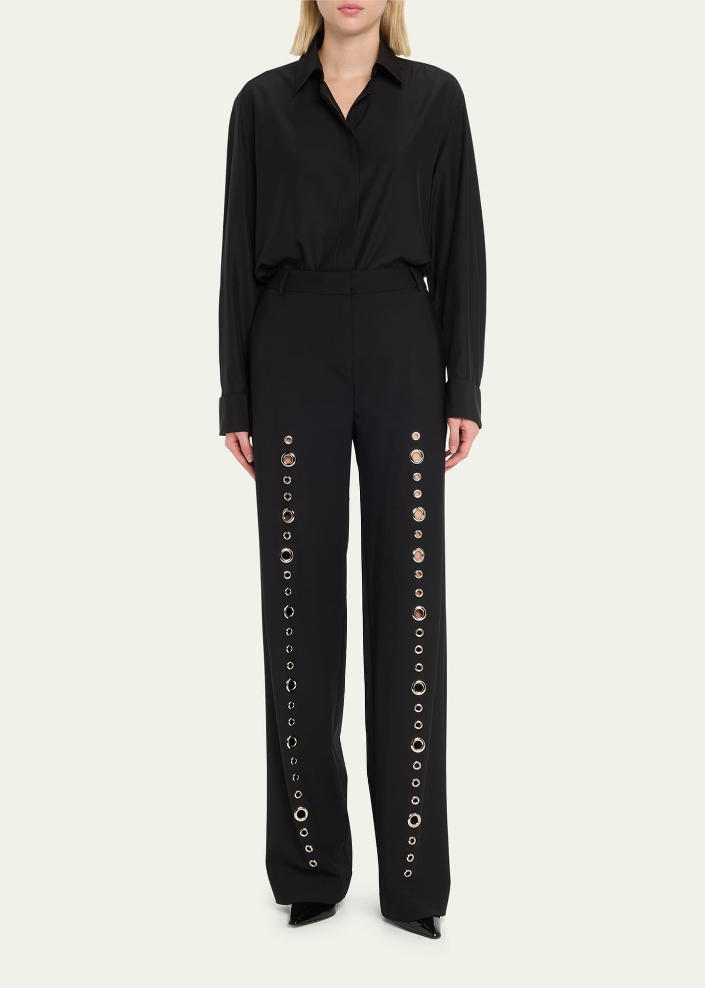 Act No1 Straight-Leg Wool Loop Pants - Bergdorf Goodman