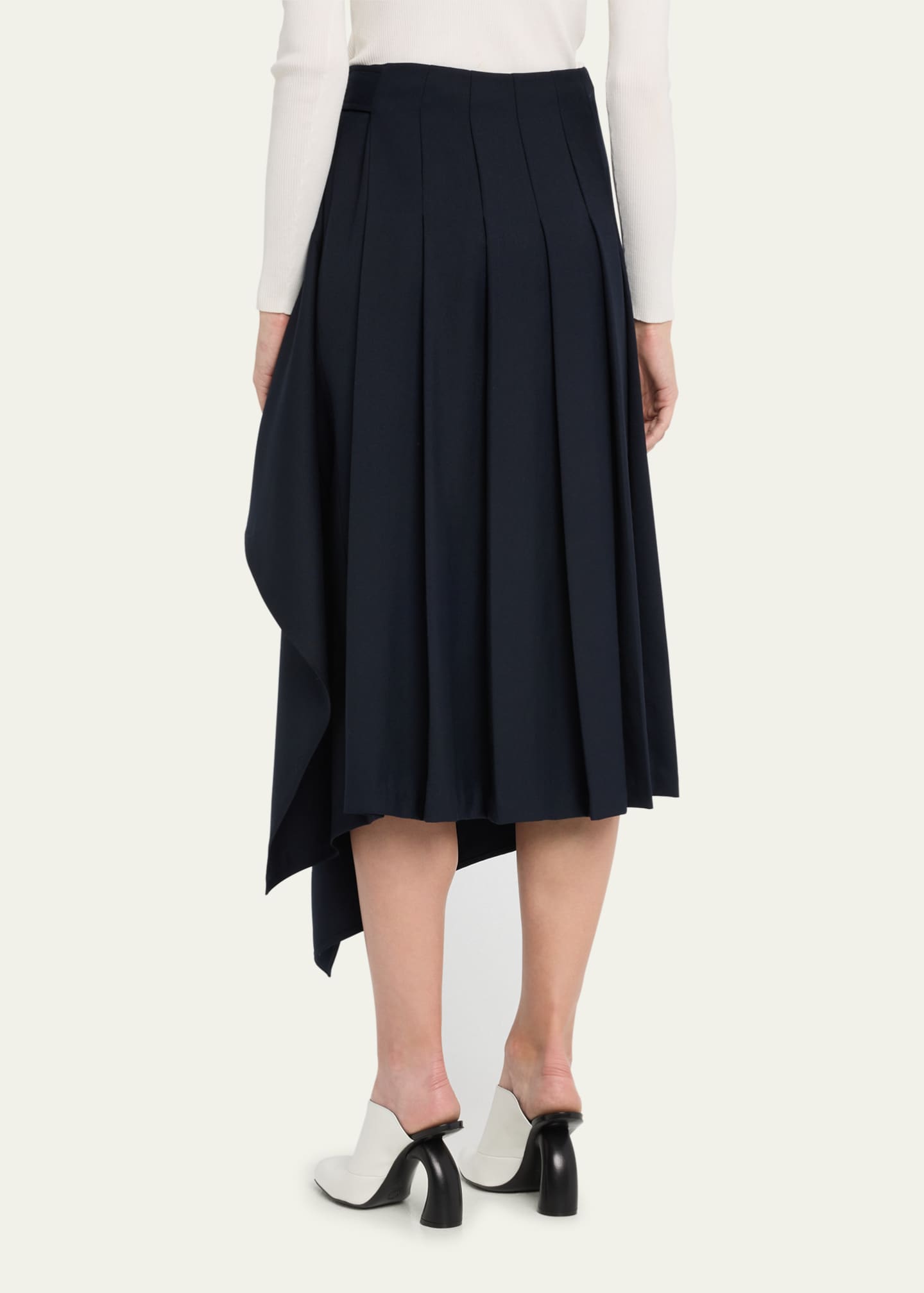 A.L.C. Wayland Belted Wool-Blend Handkerchief Midi Skirt - Bergdorf Goodman