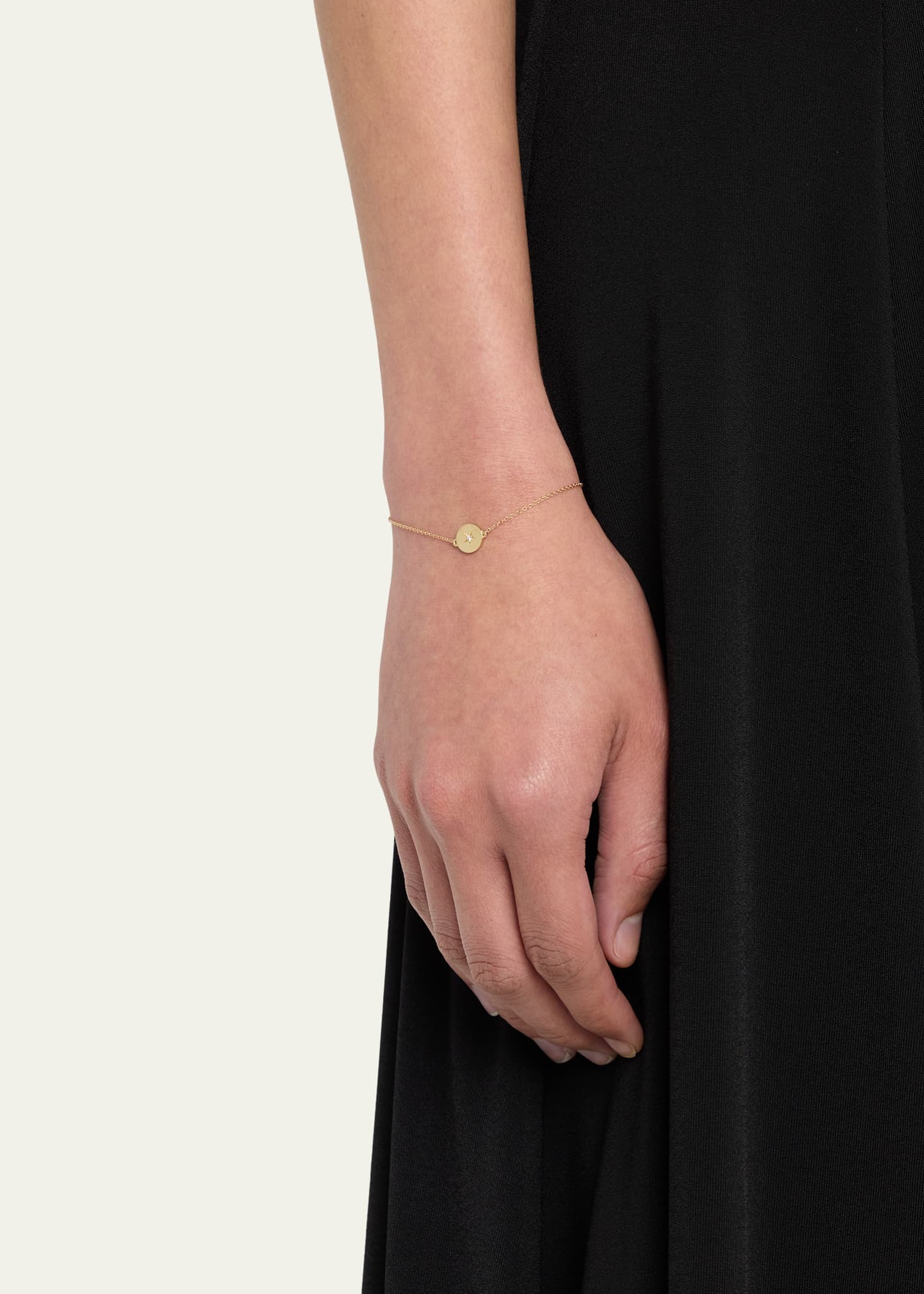 Andrea Fohrman 14K Yellow Gold Mini Moon Phase Diamond Crescent Charm ...