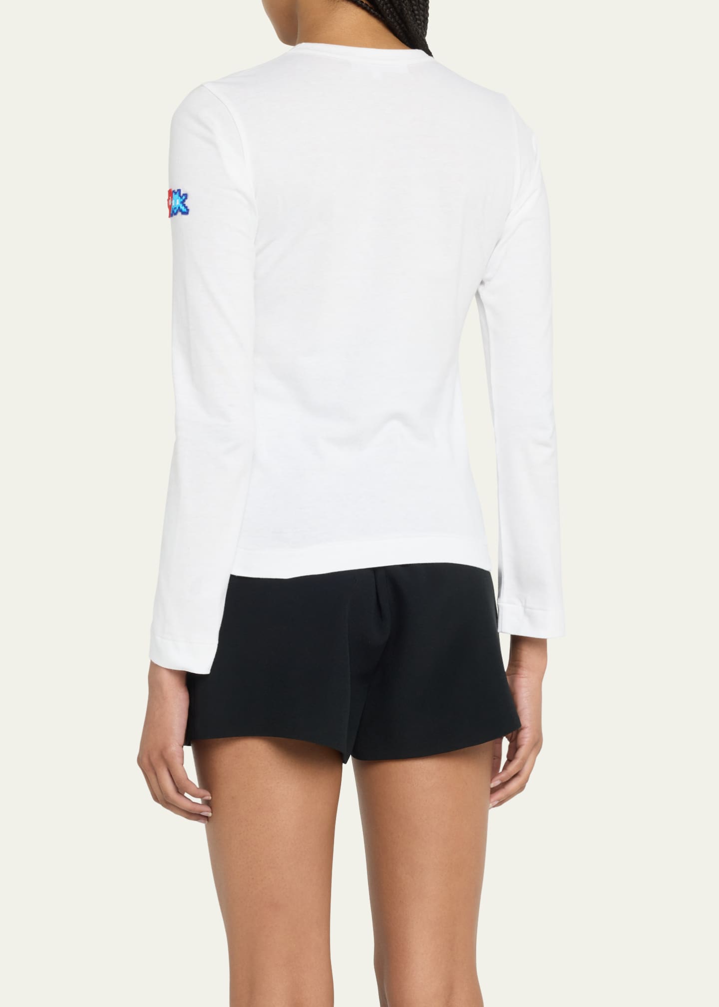 CDG Play Logo-Patch Long-Sleeve Cotton T-Shirt - Bergdorf Goodman