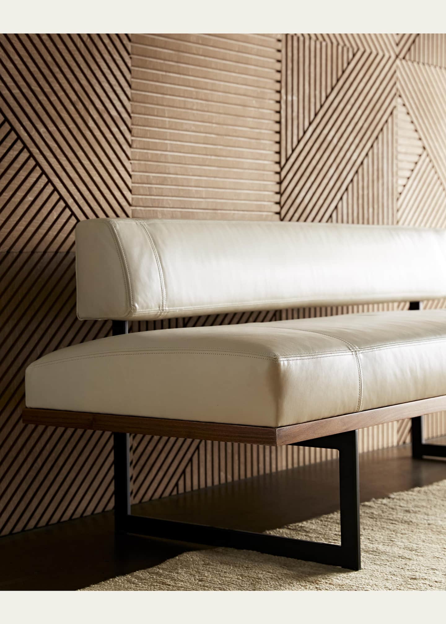 Arteriors Tuck Leather Bench - Bergdorf Goodman