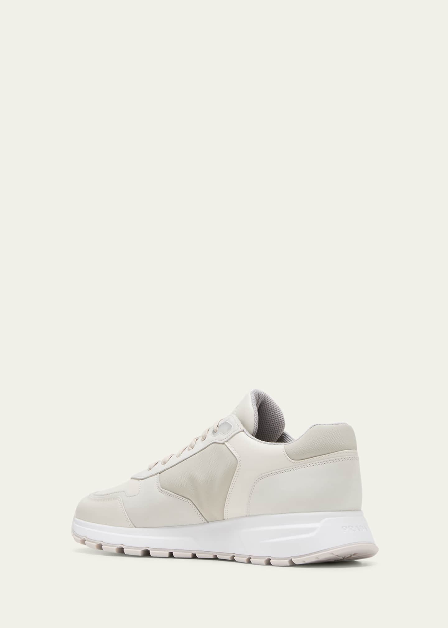 Prada Men's Prax Nubuck Leather and Nylon Runner Sneakers - Bergdorf ...
