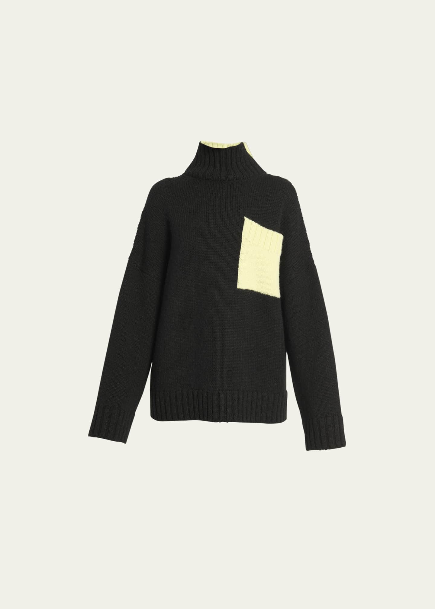 JW Anderson Bicolor Patch Pocket Sweater - Bergdorf Goodman