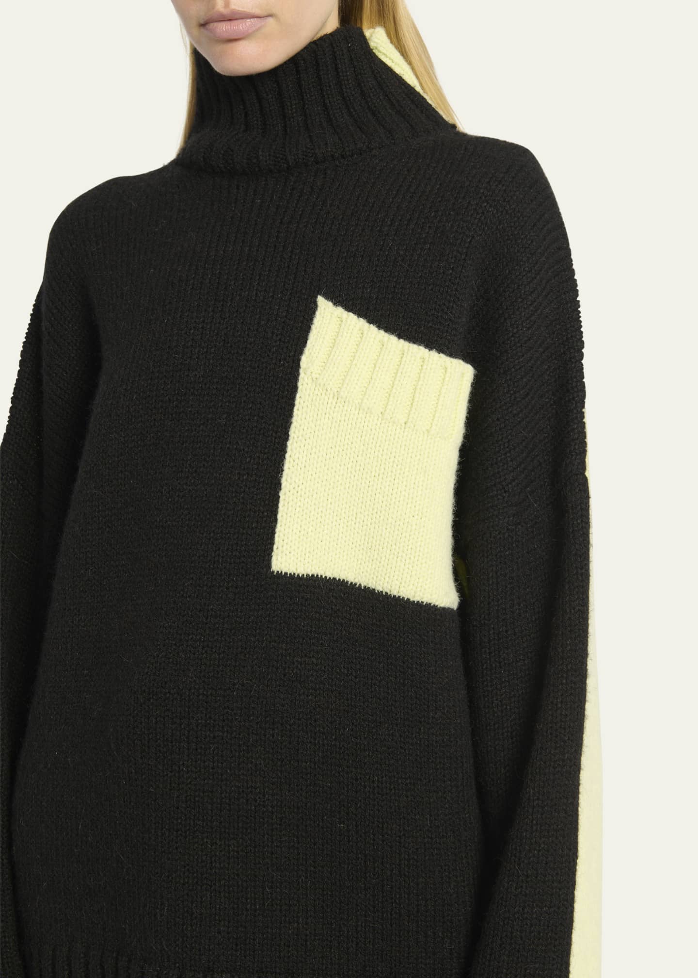 JW Anderson Bicolor Patch Pocket Sweater - Bergdorf Goodman