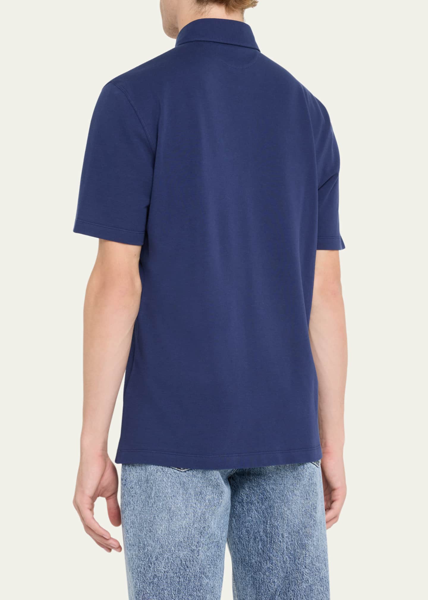 Brunello Cucinelli Men's Cotton Pique Polo Shirt - Bergdorf Goodman