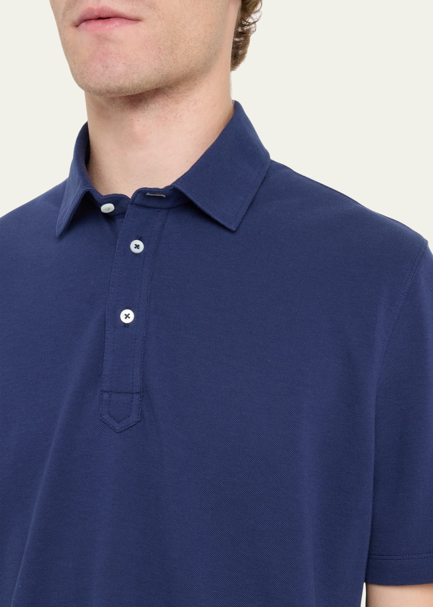 Brunello Cucinelli Men's Cotton Pique Polo Shirt - Bergdorf Goodman
