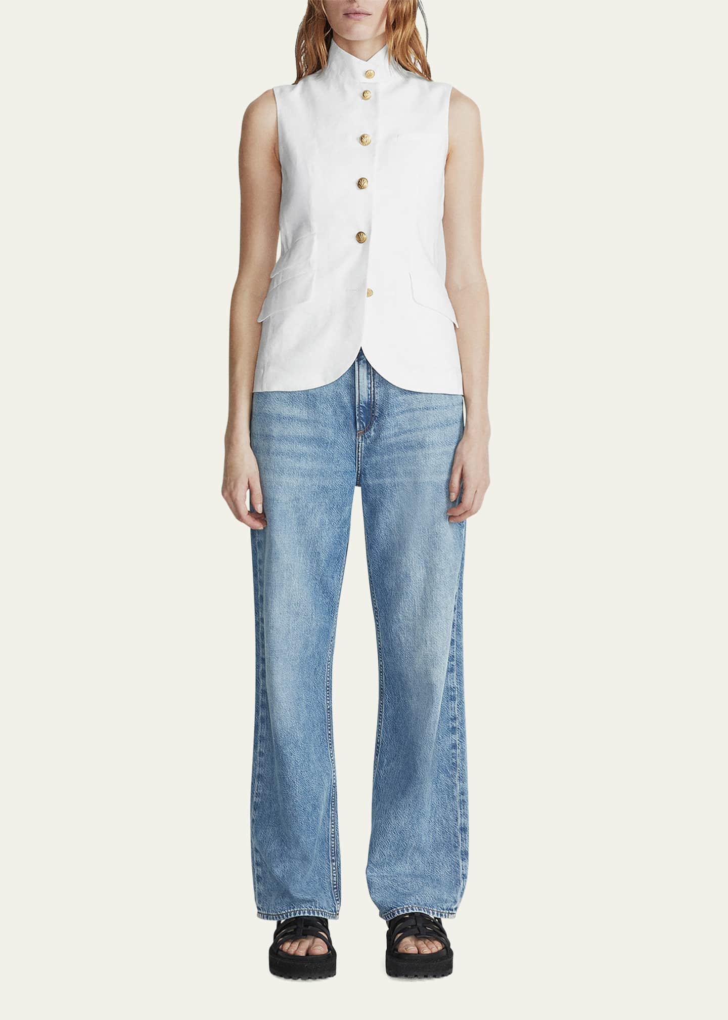 Rag & Bone Slade Button-Front Vest - Bergdorf Goodman