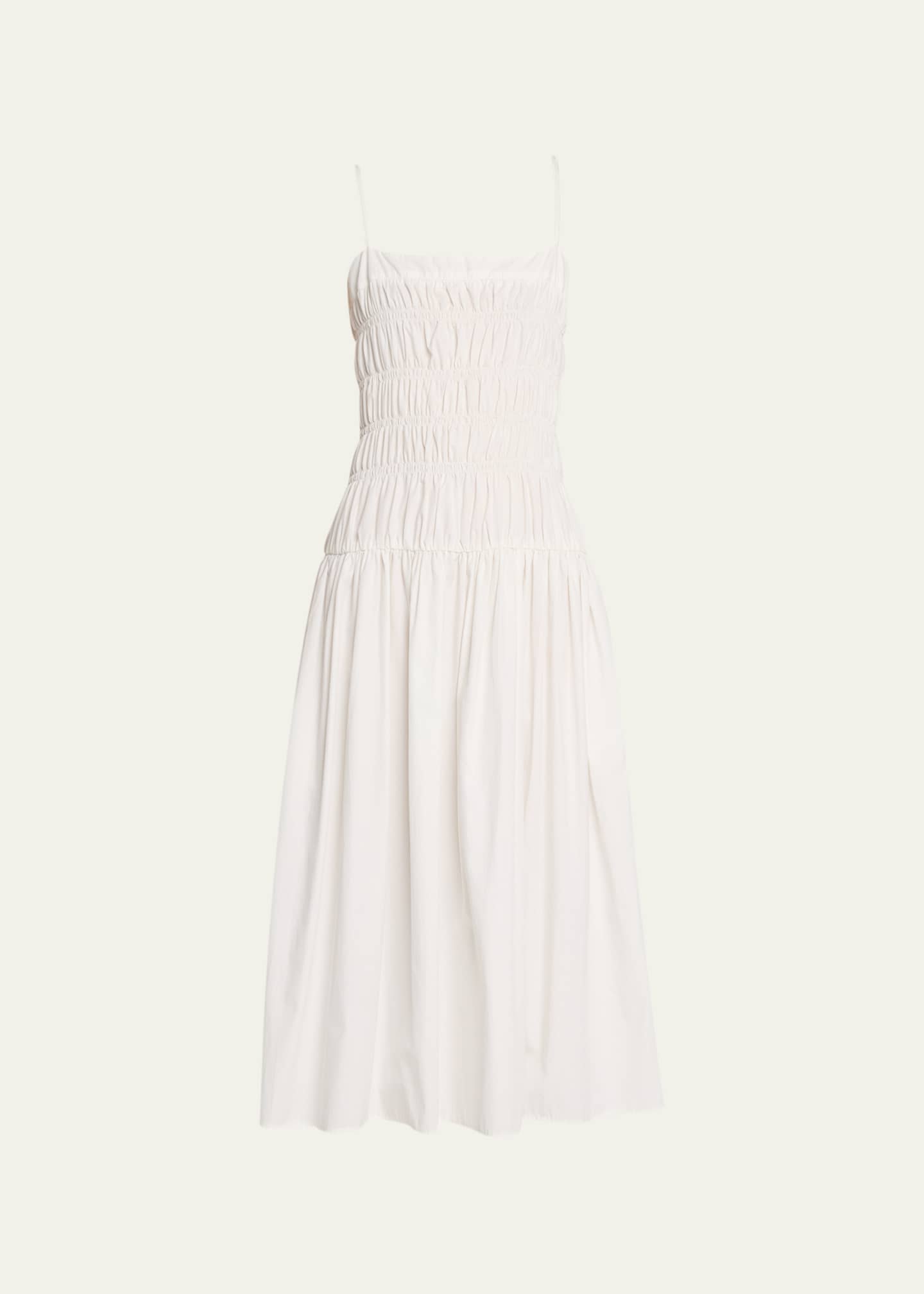 Ciao Lucia Rosella Cotton Ruched Midi Dress - Bergdorf Goodman