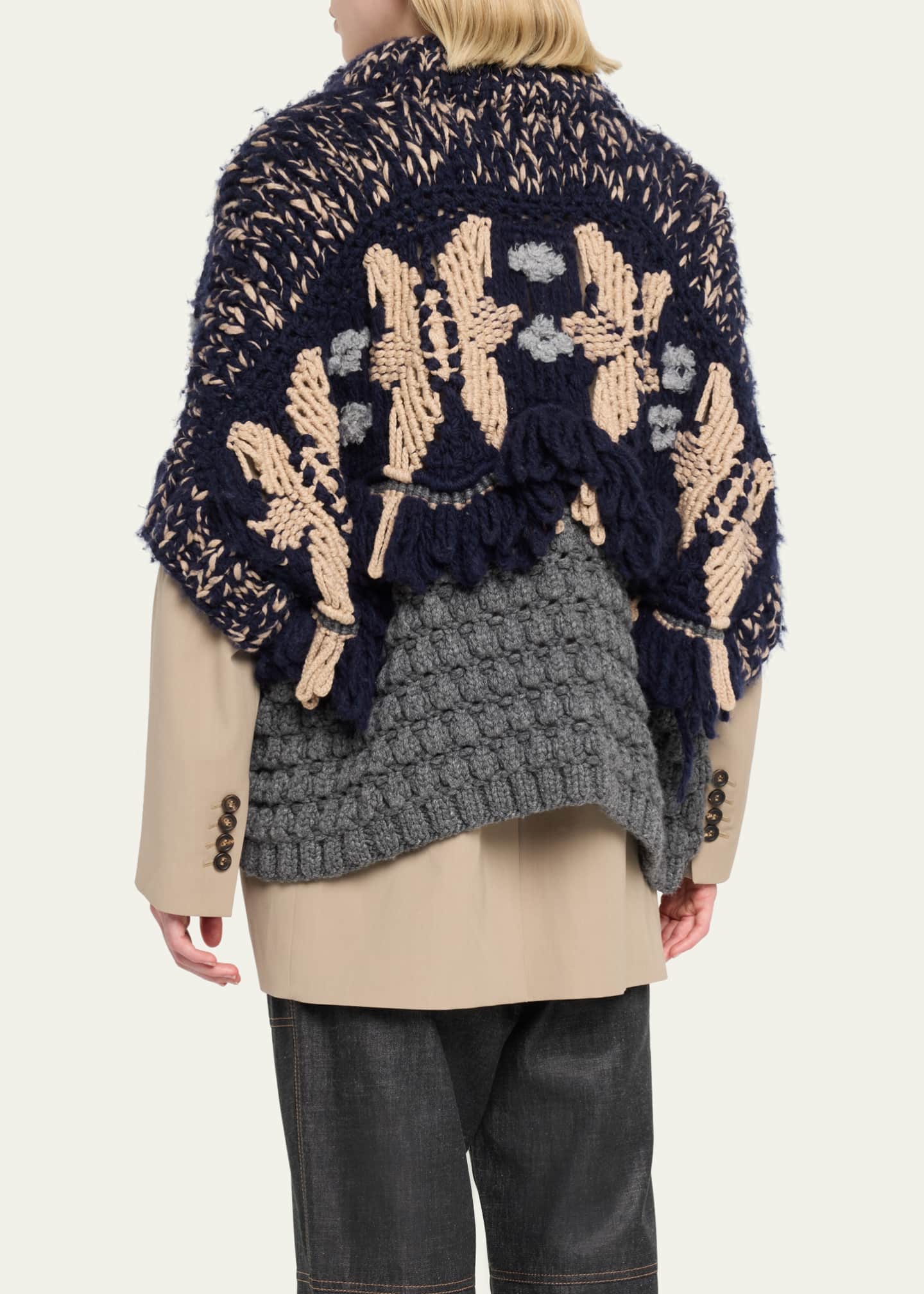 Brunello Cucinelli Cashmere Opera Cardigan with Intarsia Macrame Detail ...