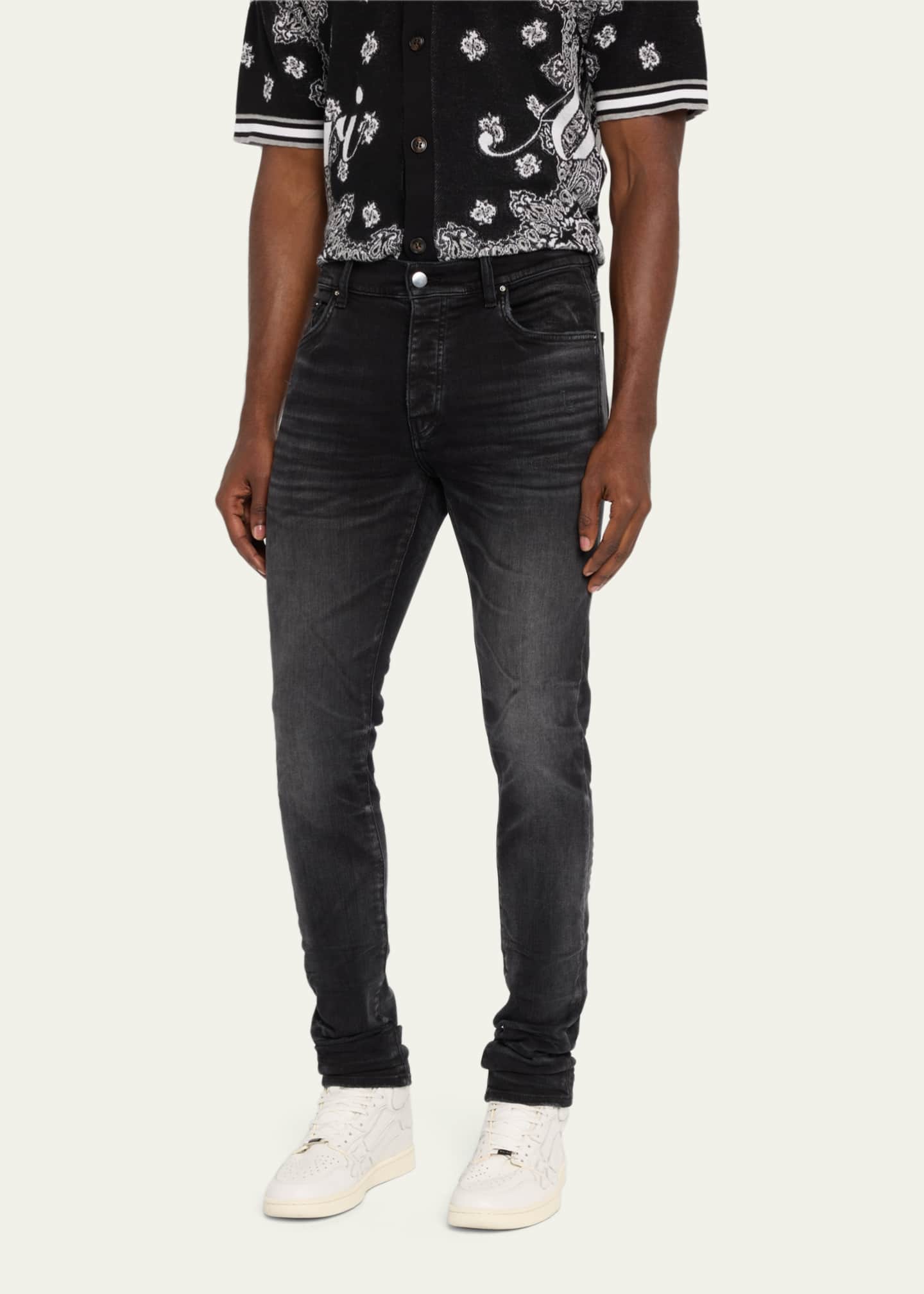 Amiri Men's Stacked Faded Skinny Jeans - Bergdorf Goodman