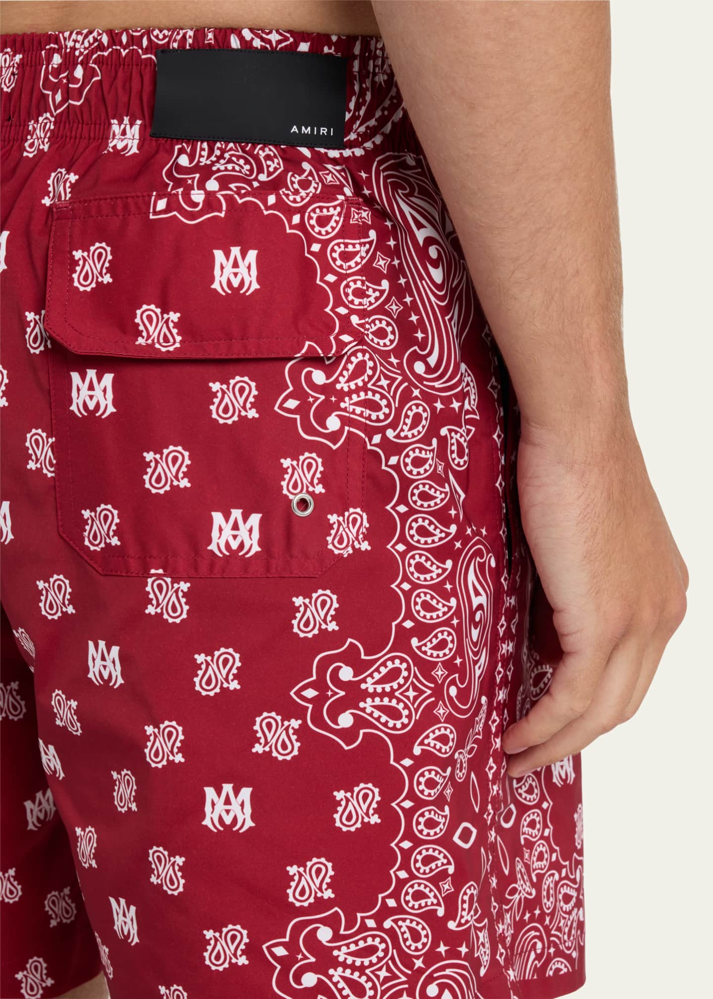 Amiri Men's Bandana Paisley Swim Trunks - Bergdorf Goodman