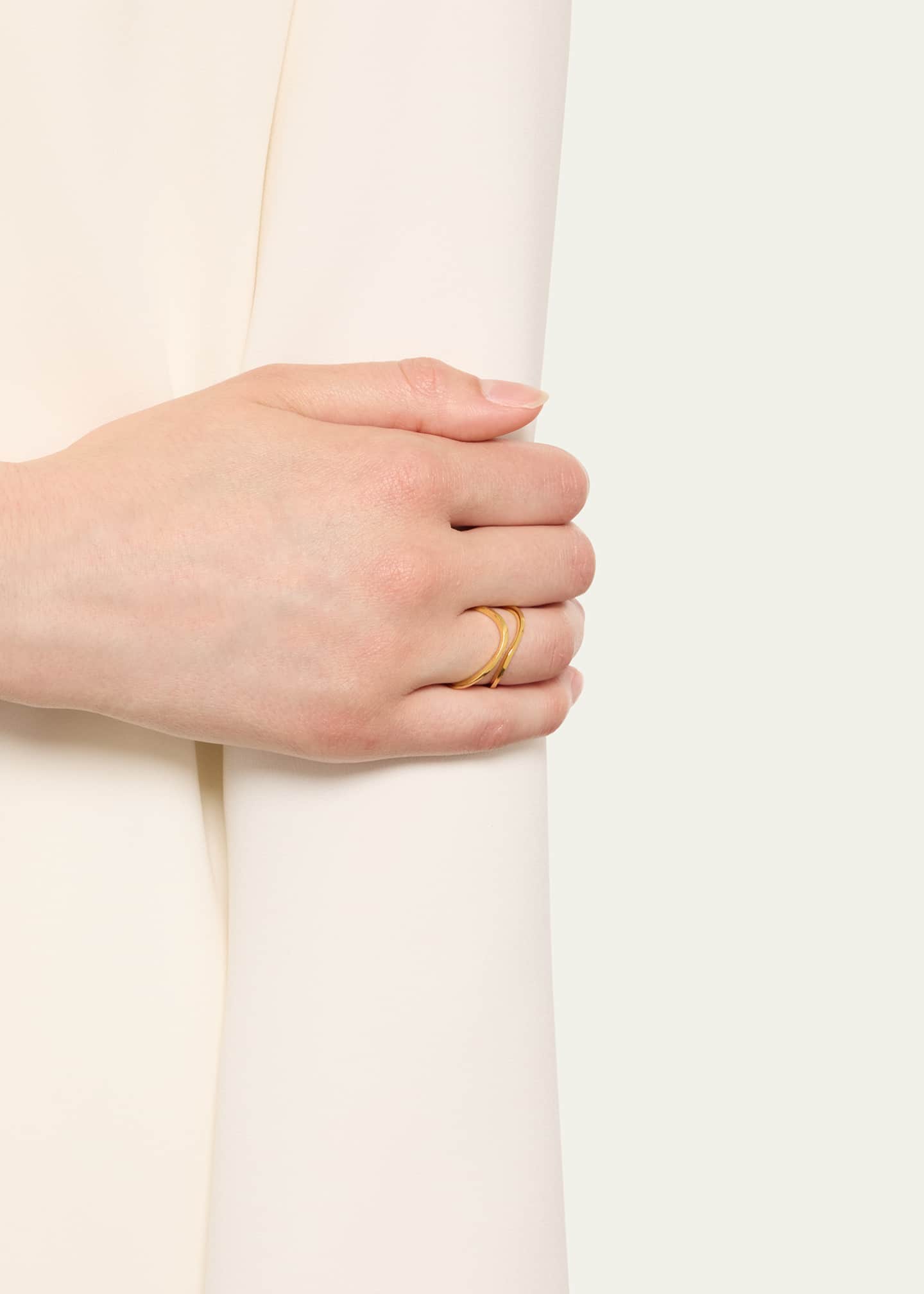 V.BELLAN 18k Gold-Plated Double Bar Ring - Bergdorf Goodman