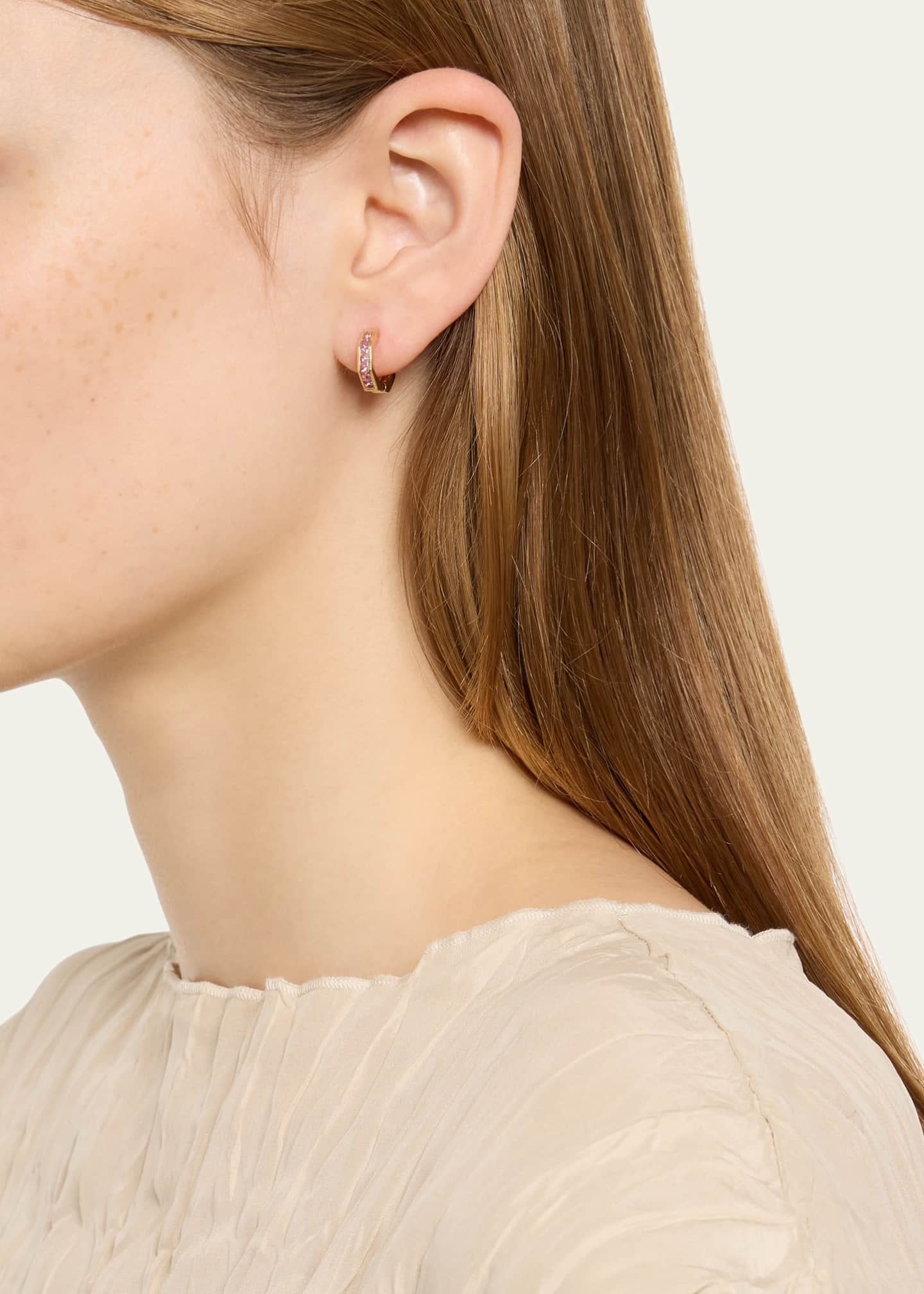 JOLLY BIJOU 14k Gold Otto Pink Sapphire Earrings - Bergdorf Goodman