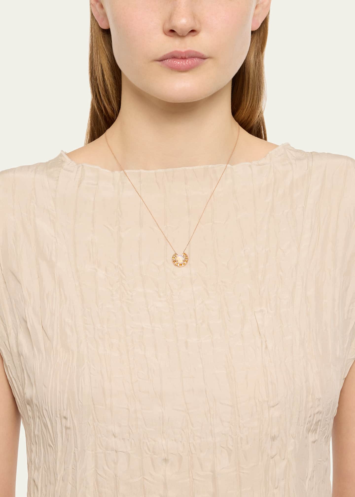JOLLY BIJOU 14k Rose Gold Moon Necklace - Bergdorf Goodman