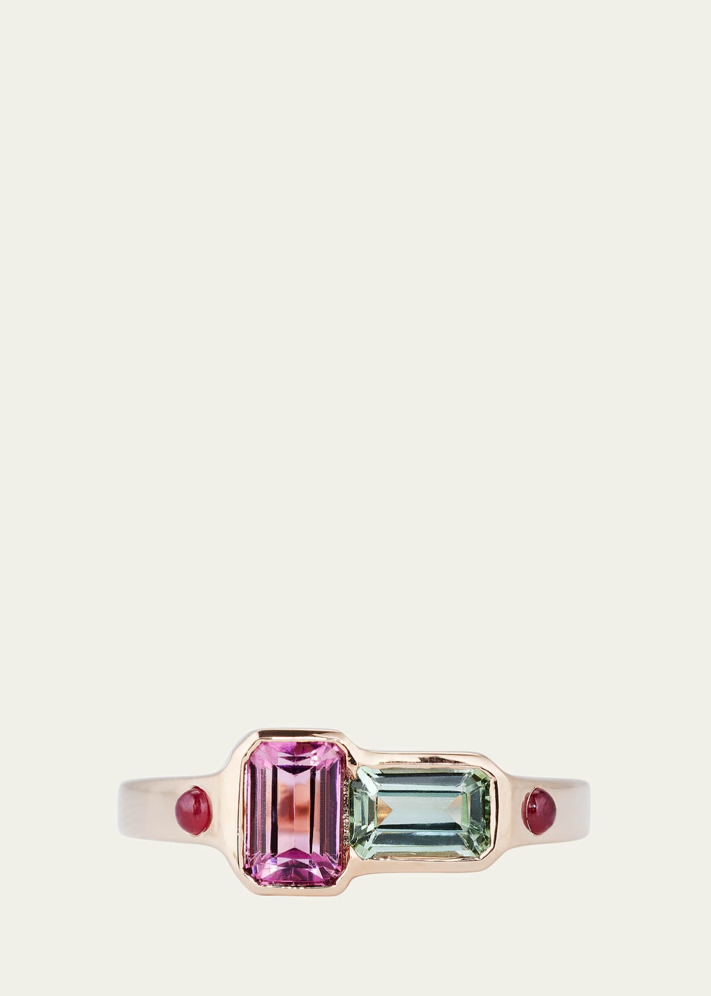 JOLLY BIJOU 14k Rose Gold Orb Tourmaline and Ruby Ring - Bergdorf Goodman
