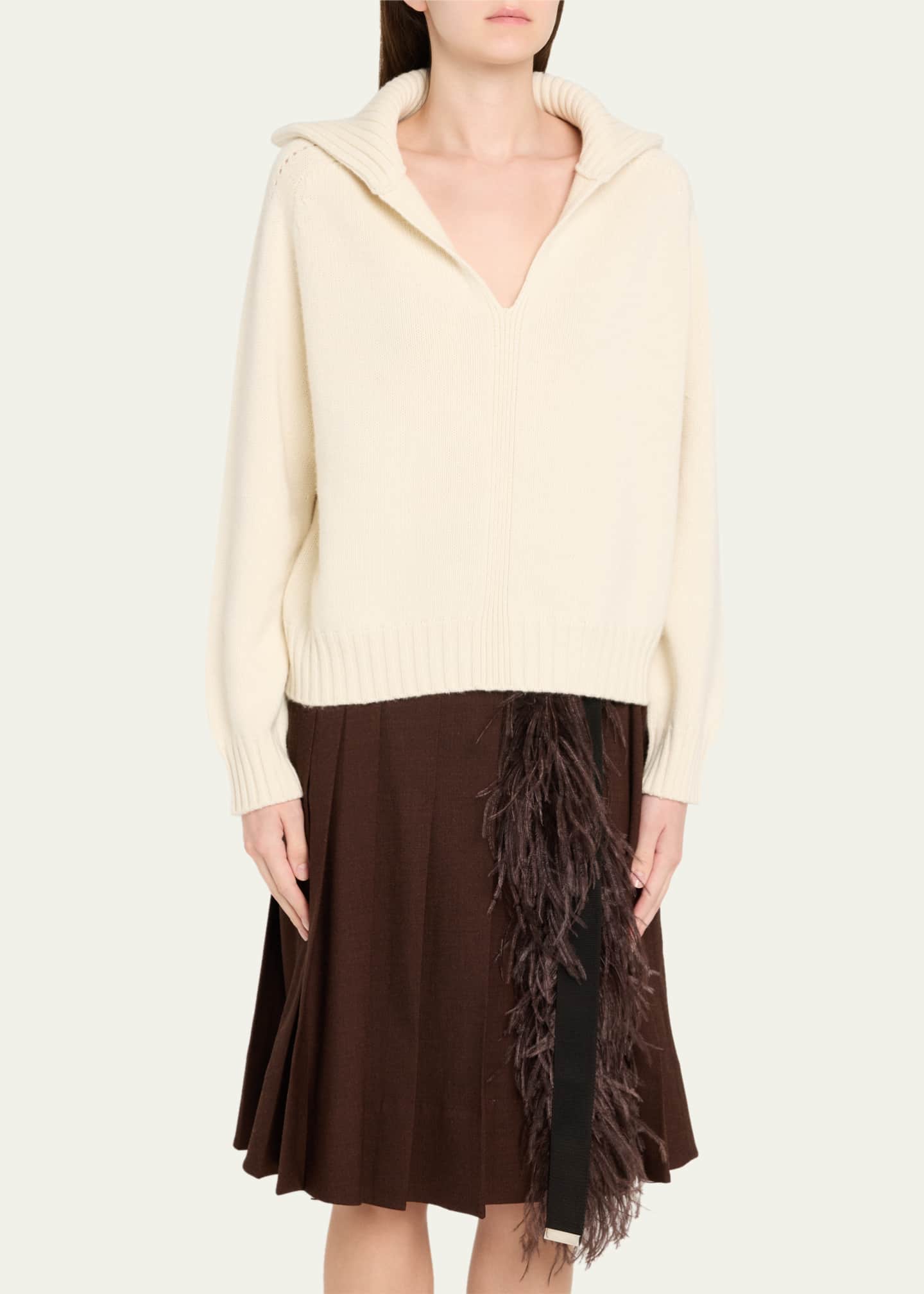 Plan C Cashmere Knit Polo Sweater - Bergdorf Goodman