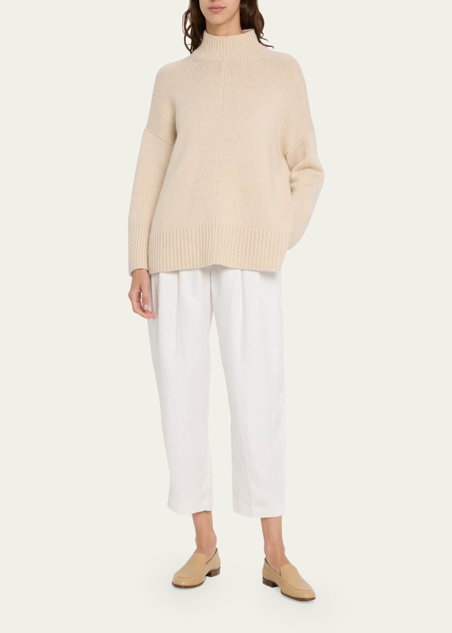 Vince Wool-Cashmere Trapeze Turtleneck Sweater - Bergdorf Goodman