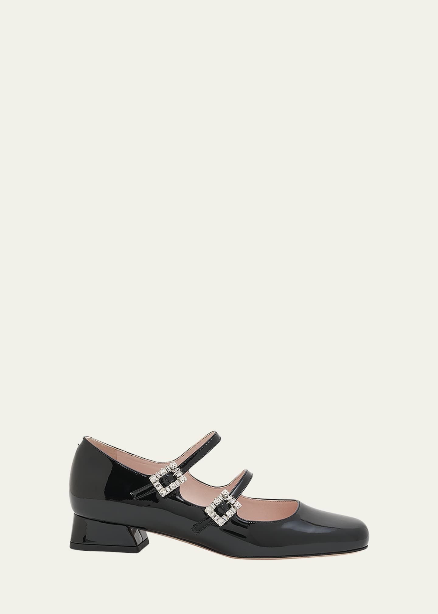 Roger Vivier Patent Mary Jane Buckle Ballerina Pumps - Bergdorf Goodman