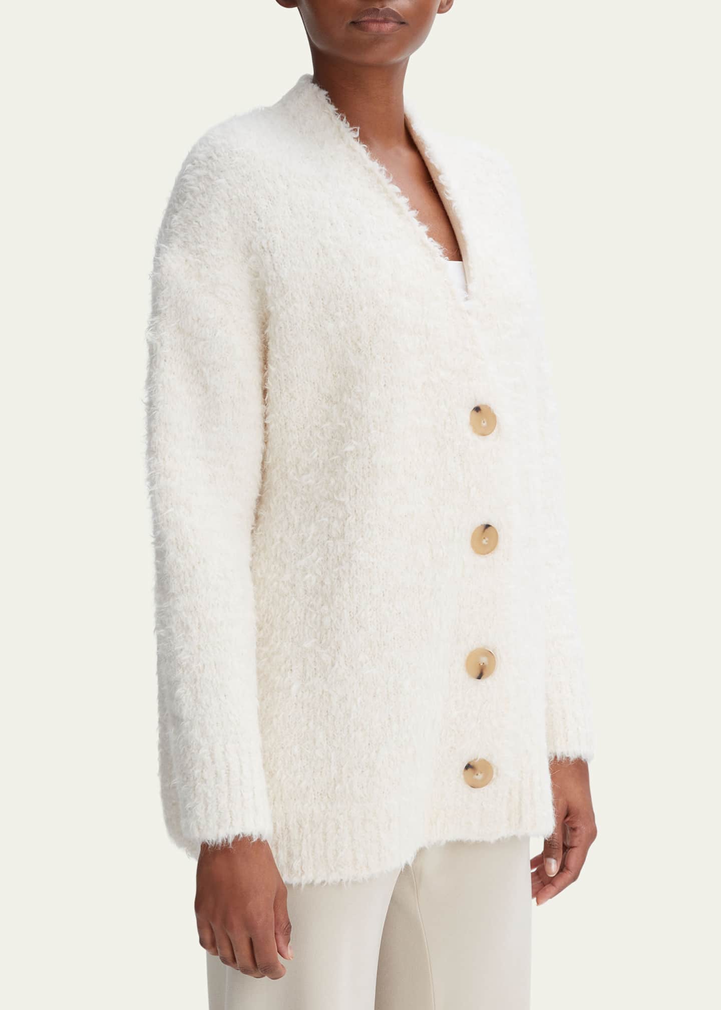 Vince Oversized Merino Wool Teddy Cardigan - Bergdorf Goodman