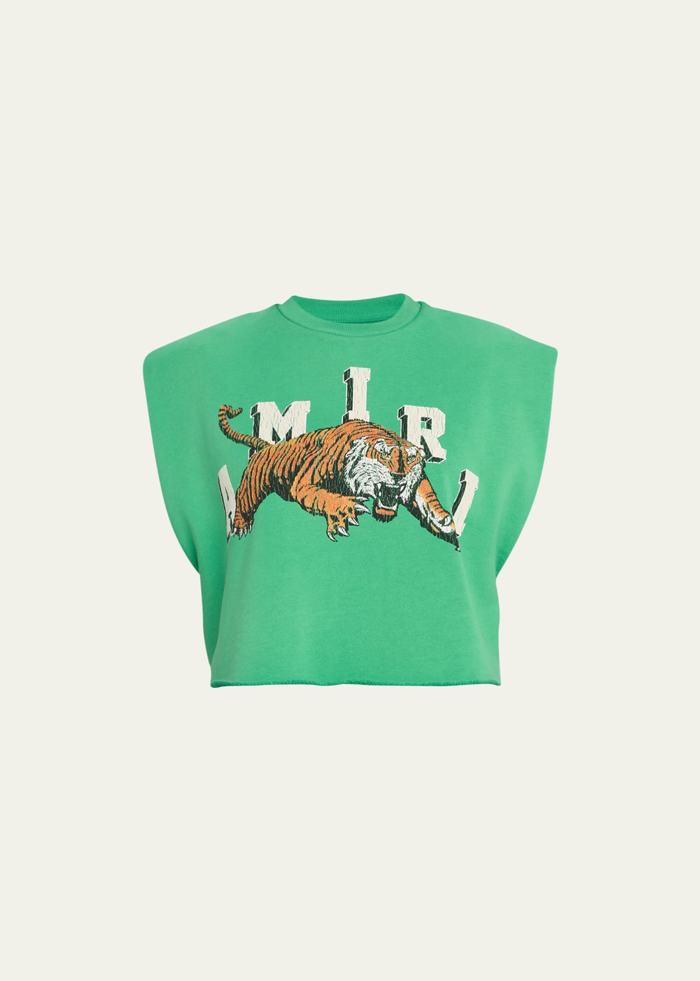 Amiri Cropped Tiger Tee - Bergdorf Goodman