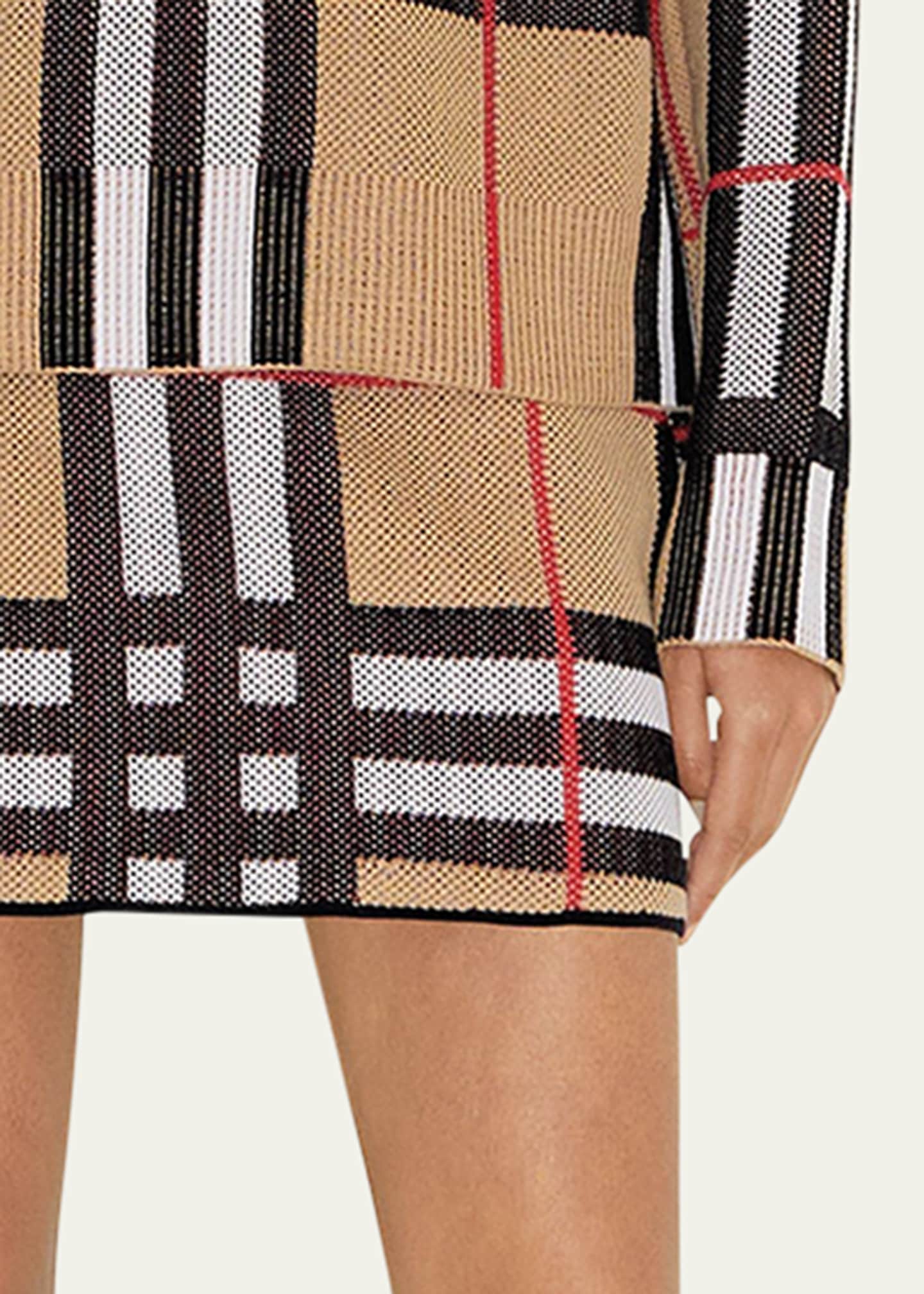 Burberry Haizel Check Knit Mini Skirt - Bergdorf Goodman