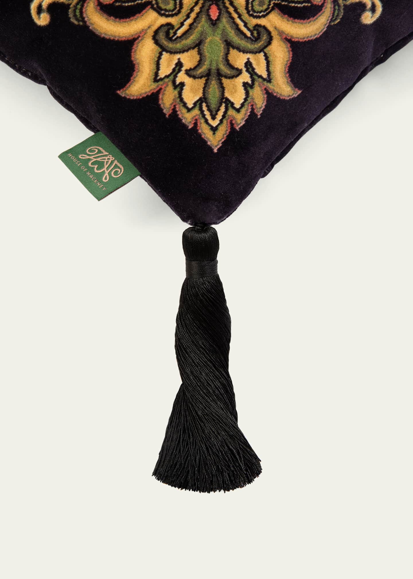 House of Hackney Labyrinth Velvet Medium Tassel Cushion - Bergdorf Goodman