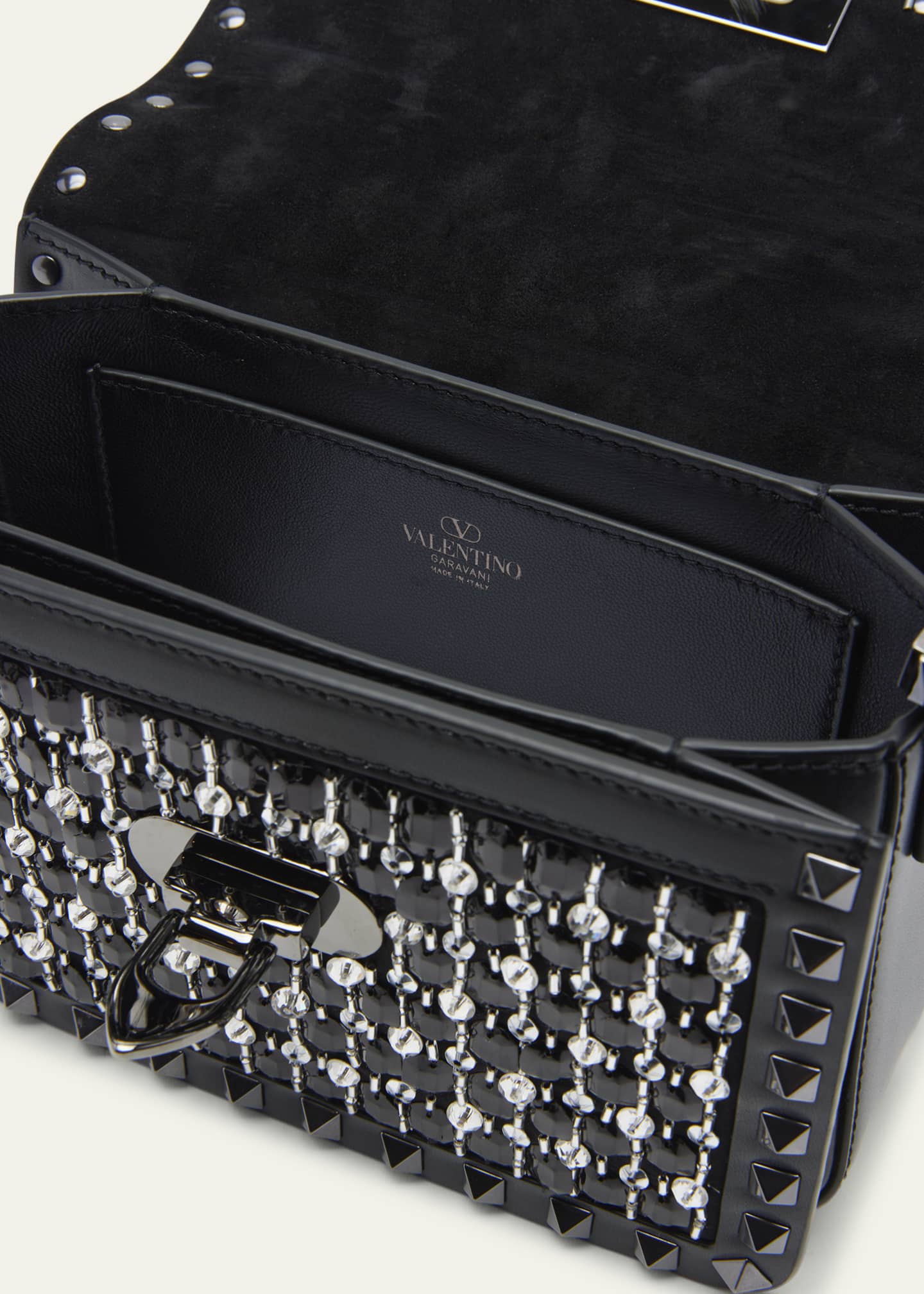 Valentino Garavani Small Rockstud Rhinestone Shoulder Bag - Bergdorf ...