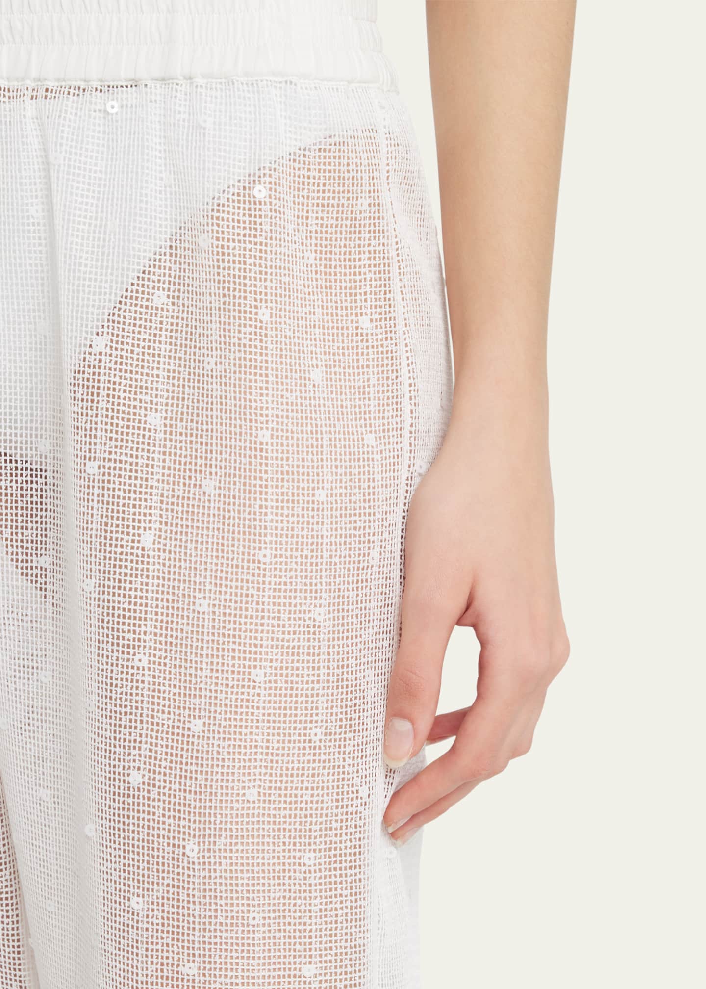 Solid and Striped The Avril Cotton Gauze Mesh Pants - Bergdorf Goodman