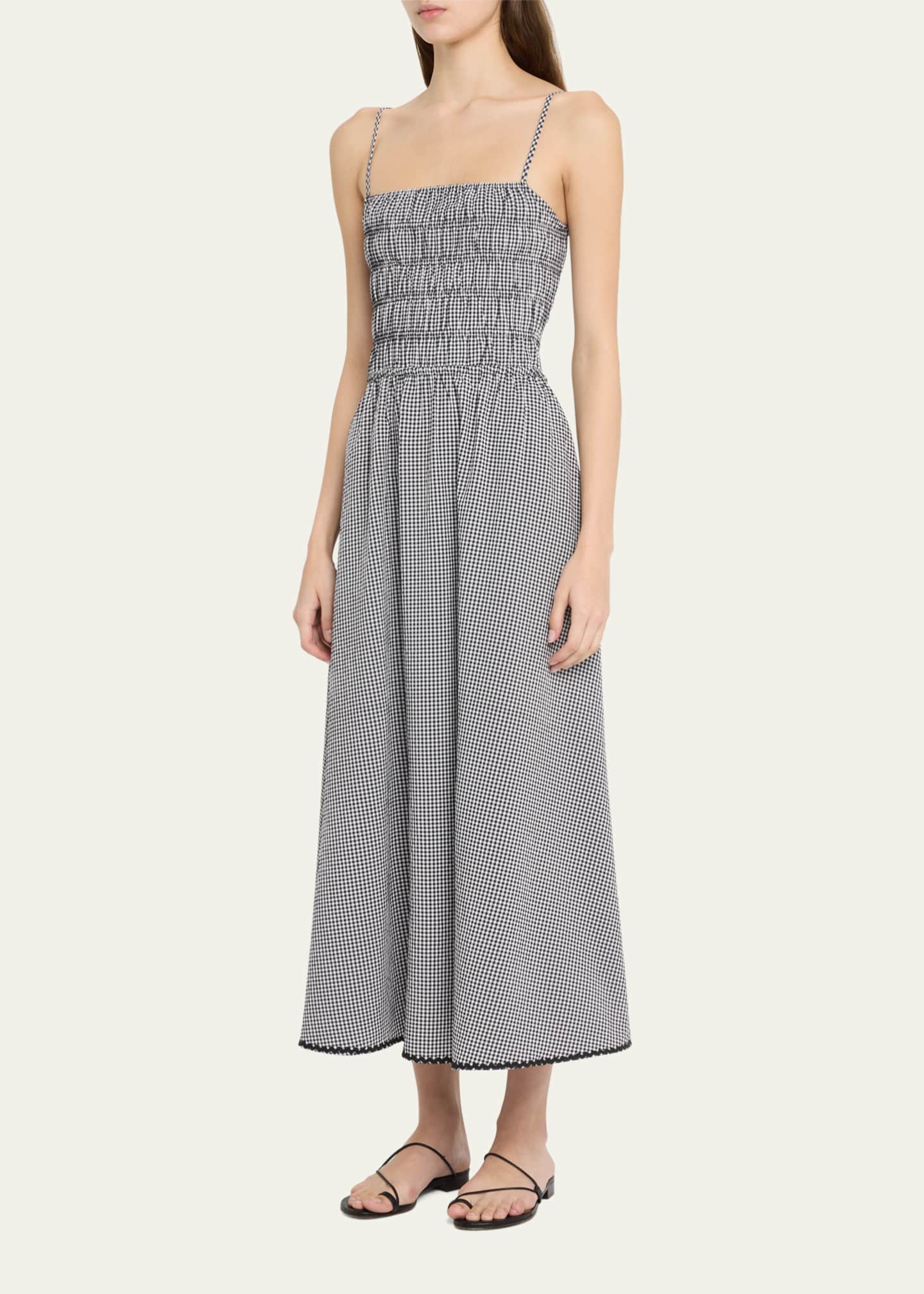 Solid and Striped The Delta Gingham-Print Maxi Dress - Bergdorf Goodman