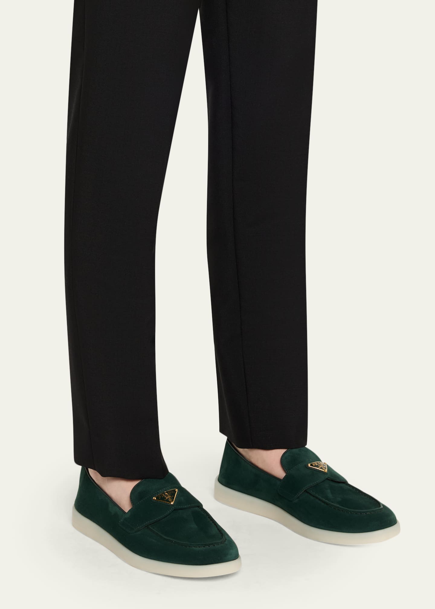 Prada Saint Tropez Suede Loafers - Bergdorf Goodman