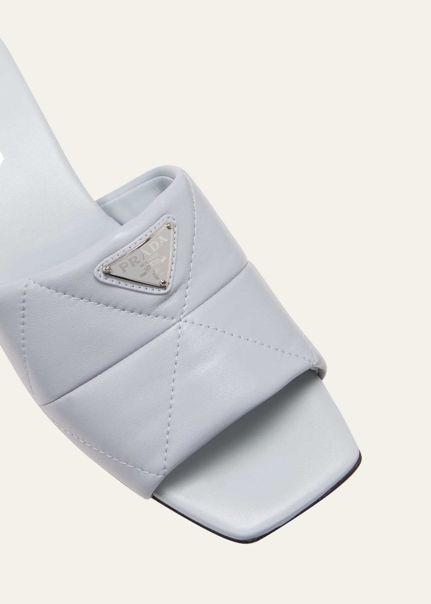 Prada Quilted Leather Slide Sandals - Bergdorf Goodman