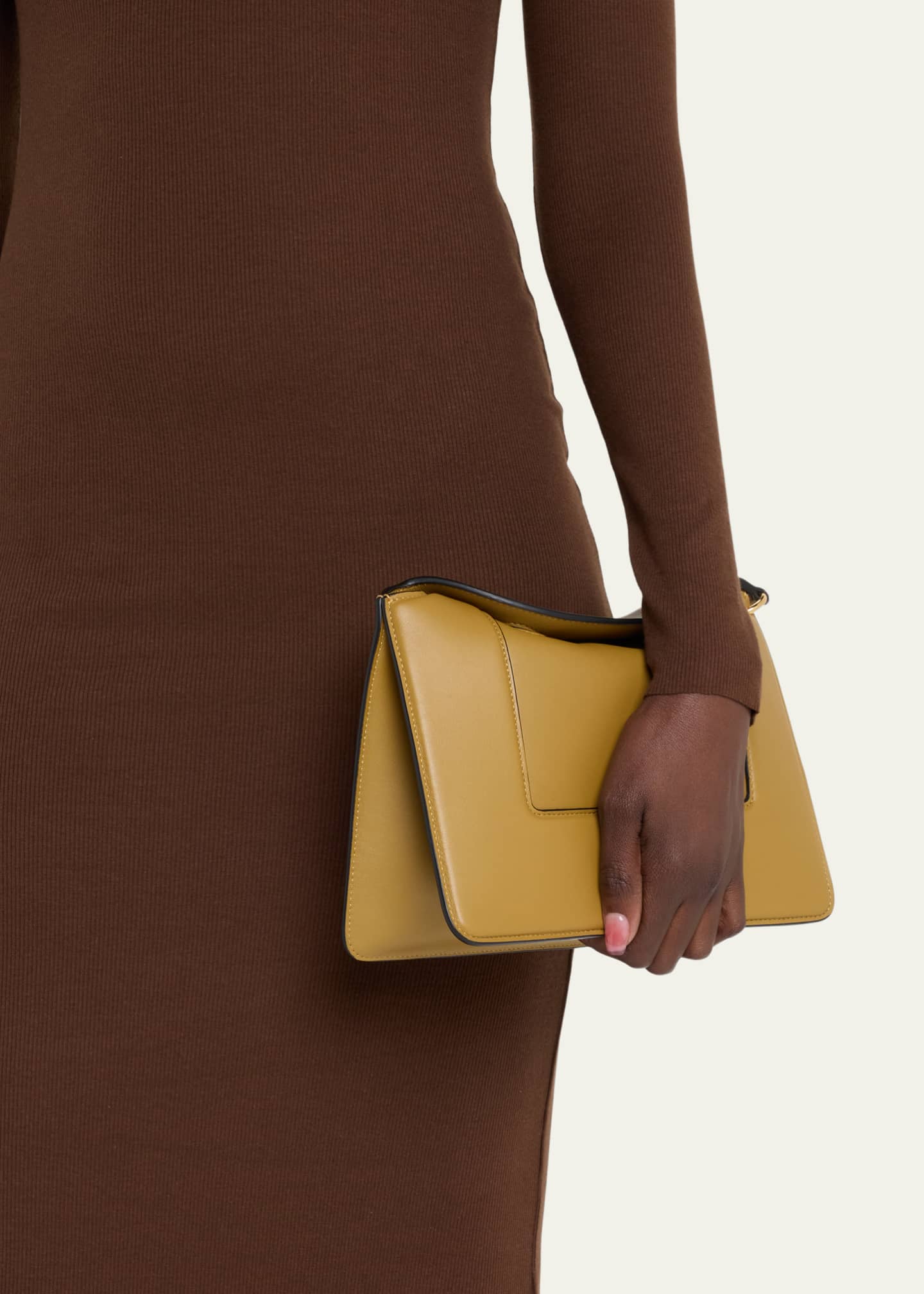 Wandler Penelope Fold-Over Flap Leather Shoulder Bag - Bergdorf Goodman