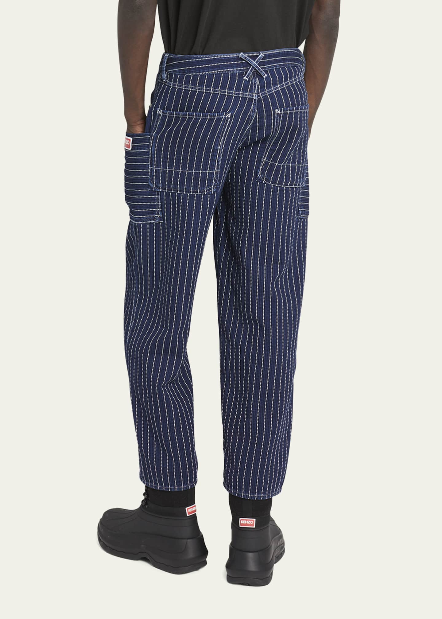 Kenzo Men's Sashiko Stitch Work Pants - Bergdorf Goodman