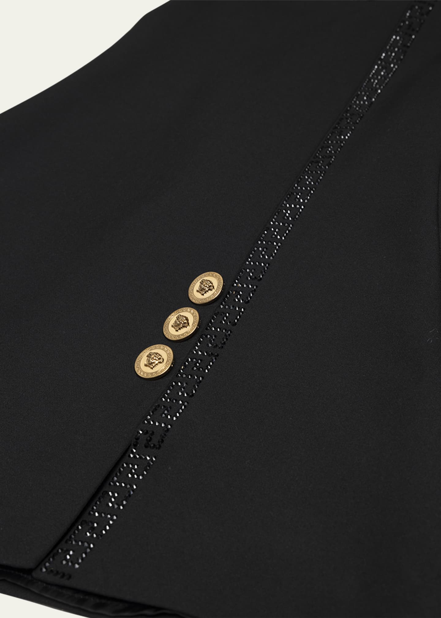 Versace Girl's Sleeveless Greca Strass Dress, Size 4-6 - Bergdorf Goodman