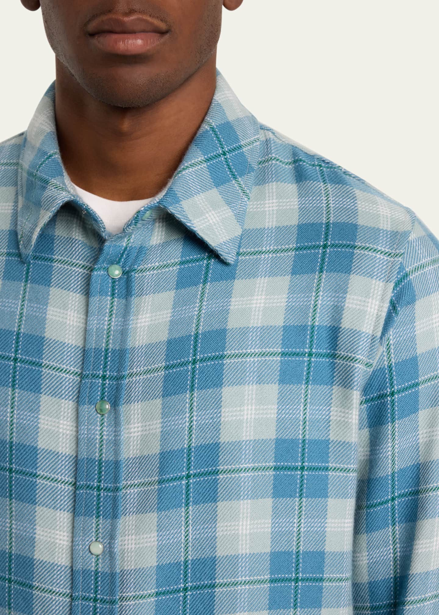 God's True Cashmere Men's Cashmere Tartan Sport Shirt - Bergdorf Goodman