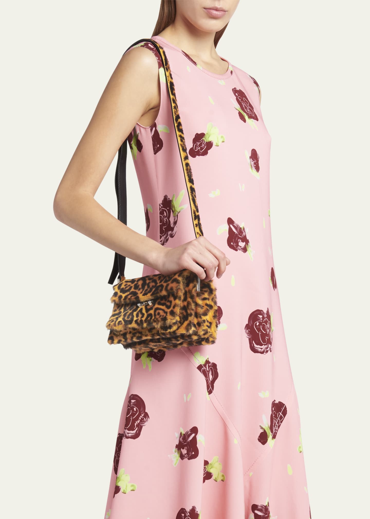 Marni Mini Trunk Leopard Calf Hair Crossbody Bag - Bergdorf Goodman